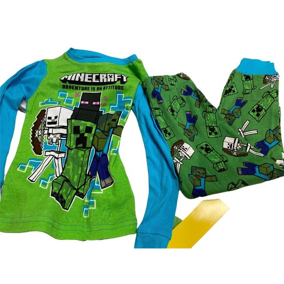Minecraft | Pajamas | 2 Pc Minecraft Long Sleeve Pajama Set Nwt | Poshmark